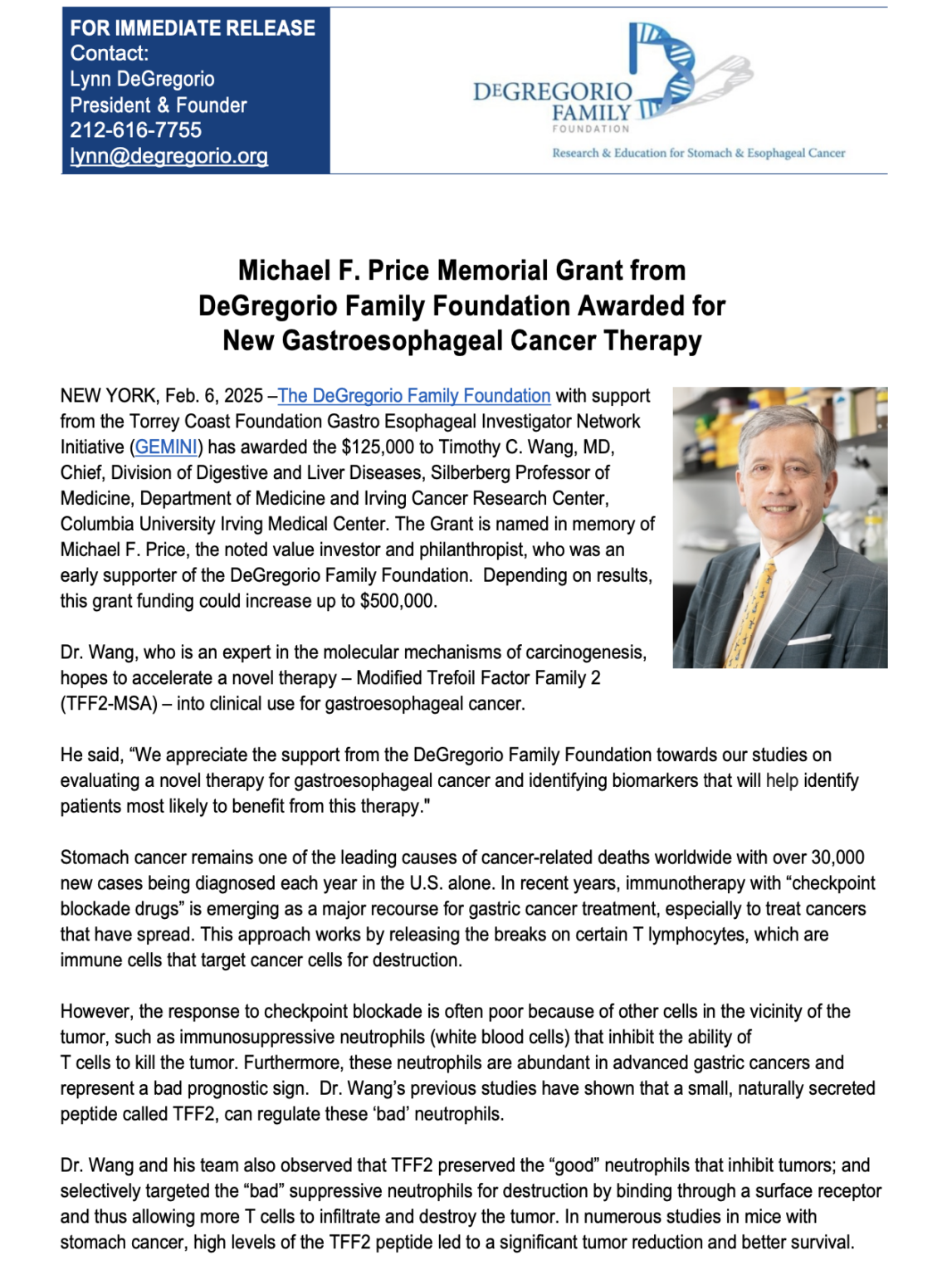 DeGregorio Family Foundation